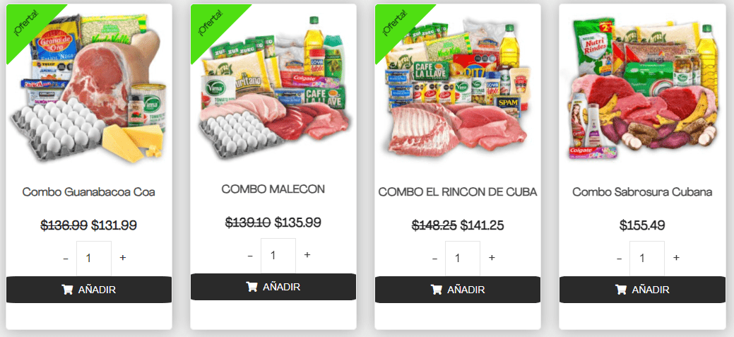 Combos de Comida a Cuba en 24 horas - ISASUR Market